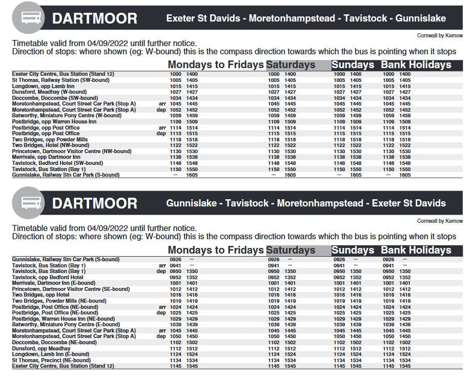 Dartmoor Resource: Guide to Dartmoor Public Transport